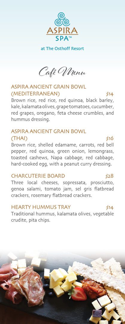 Spa Café | The Osthoff Resort