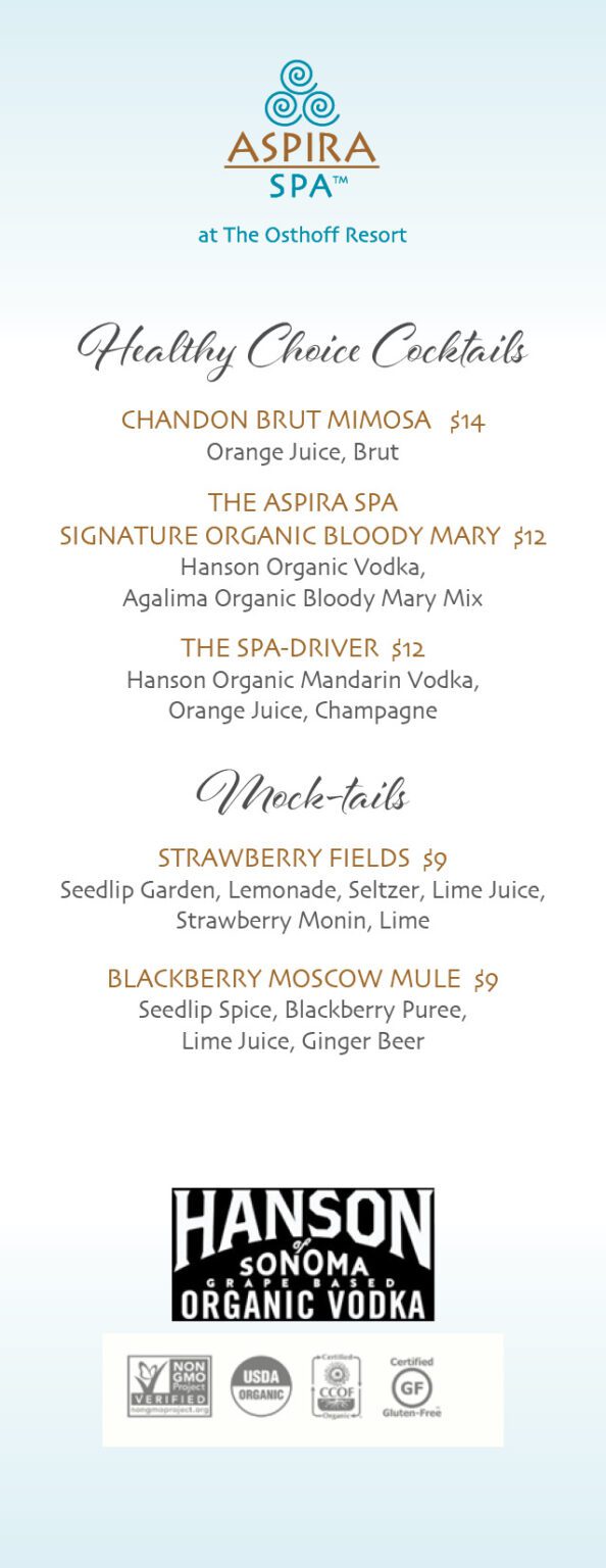 Spa Café | The Osthoff Resort & Spa