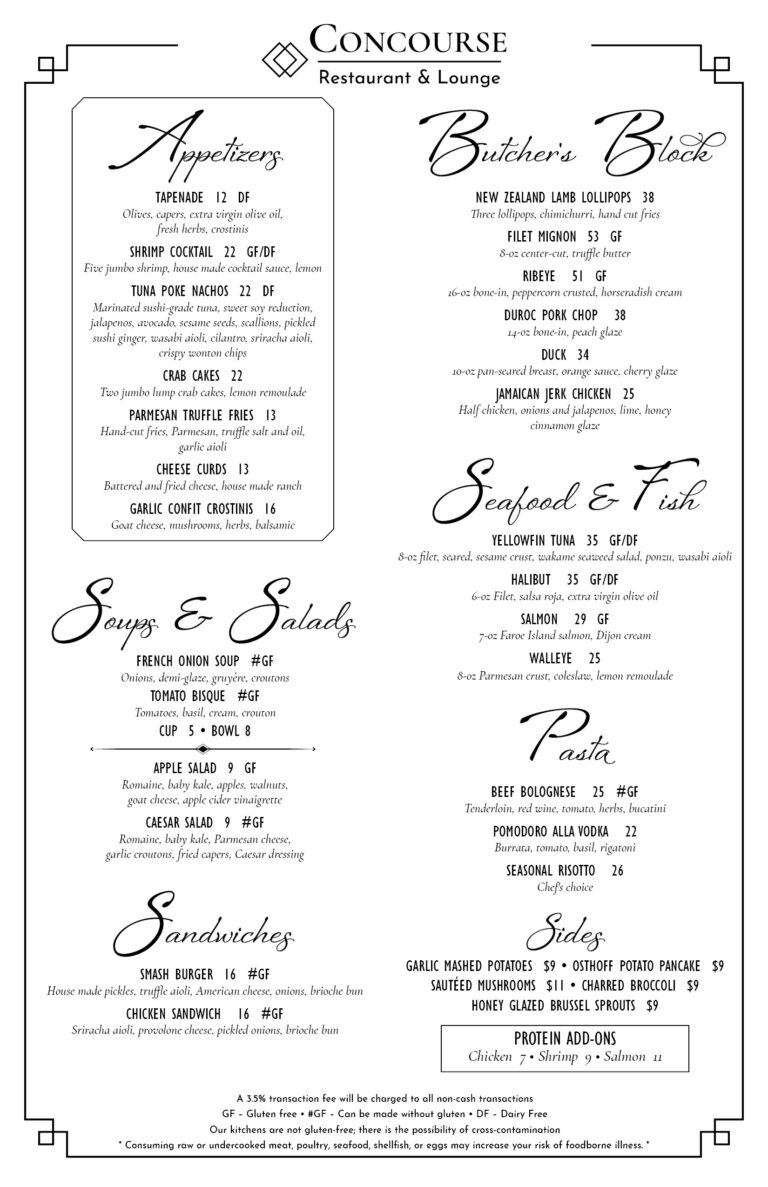 Concourse Restaurant & Lounge | The Osthoff Resort