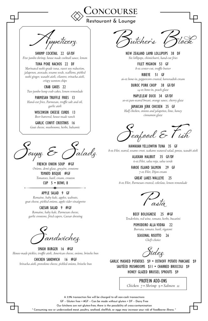 Concourse Restaurant & Lounge | The Osthoff Resort