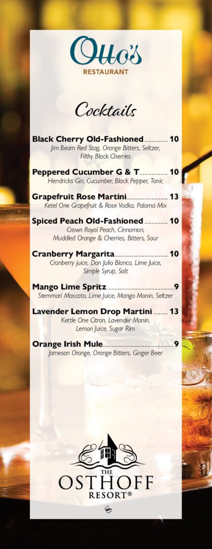 Otto’s Restaurant | The Osthoff Resort